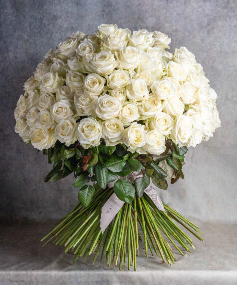 Bouquet of white roses - Click'N Flowers